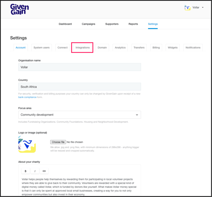 Does Double the Donation Integrate with GivenGain?
